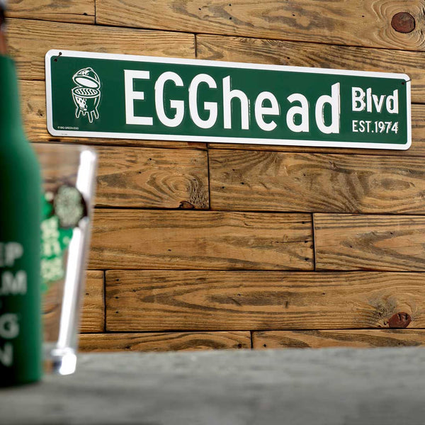 Stamped Aluminium EGGhead Street Sign